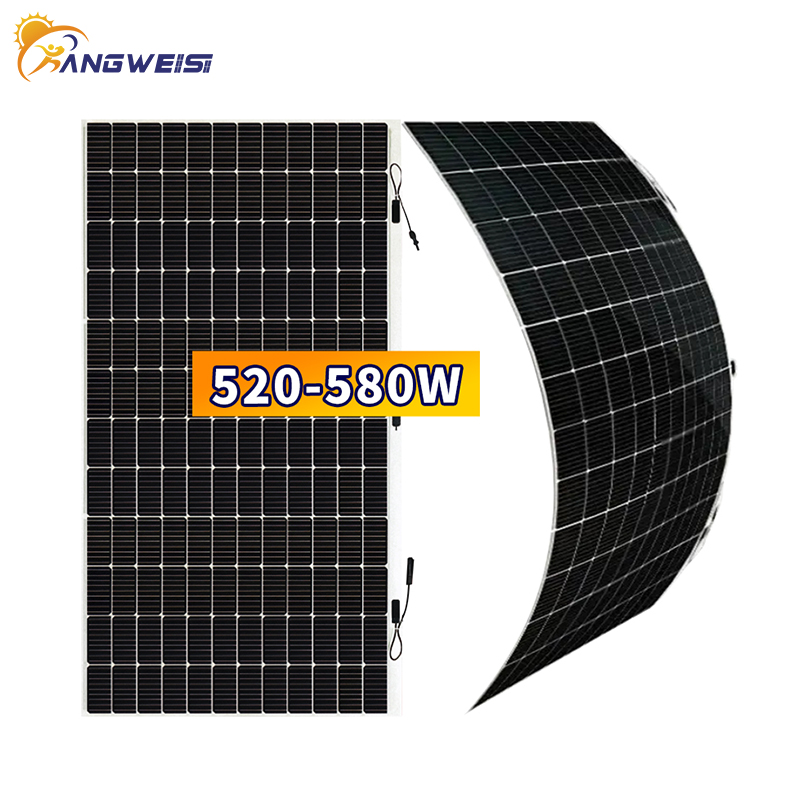 High Efficiency Flexible Solar Panel 520w 550w 580 Watt Light Weight Pv ...