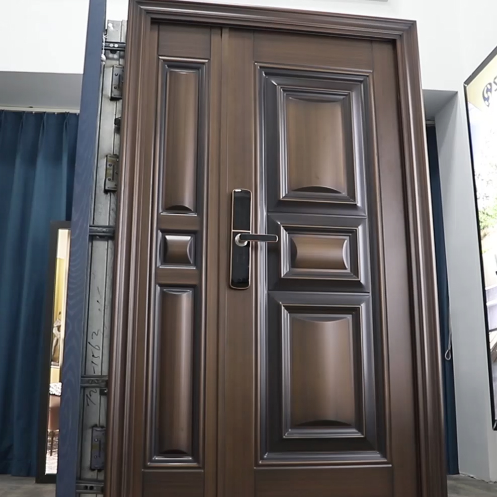 Front Metal Modern Exterior Security Steel Doors N-708