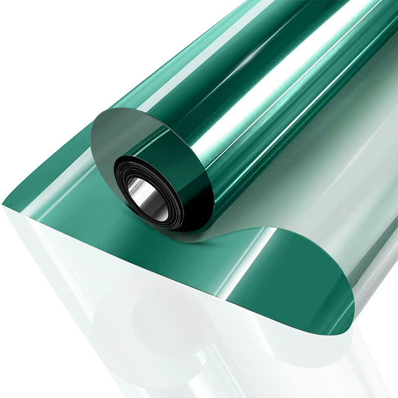 One Way Privacy Window Film Green-Silver Static Cling Blocks Sun UV ...