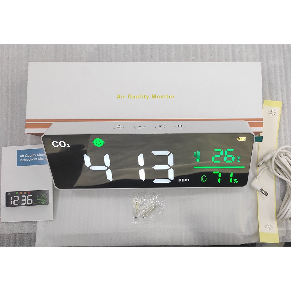 Dienmern DM1306 Wall mounted CO2 detector equipped with NDIR sensor for real-time air quality ...