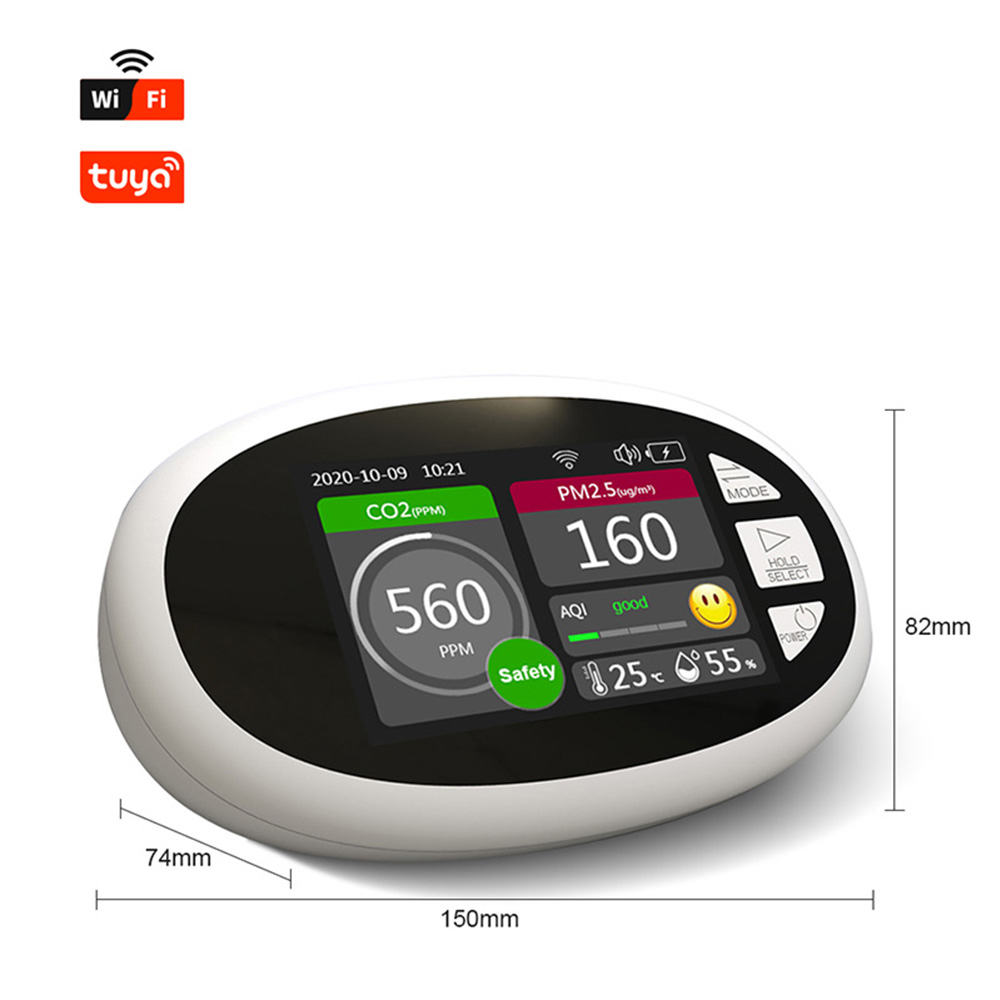 Indoor Air Quality Co2 Temperature Humidity Detector - Dienmern