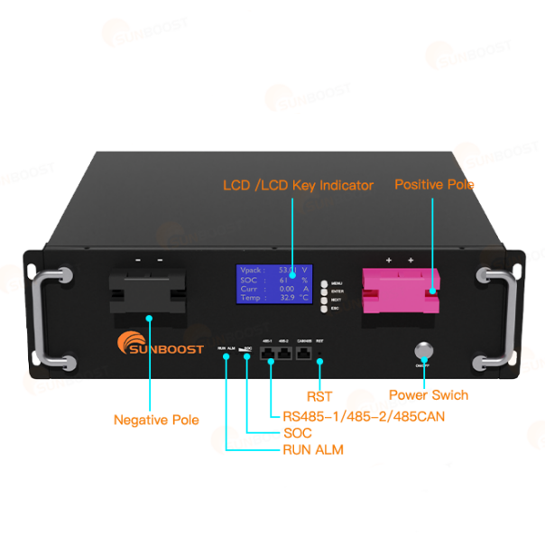 Rack Mounted Lithium Battery-48/51.2V-100A/150A/200A - Sunboost
