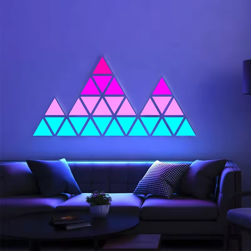 Voice Controlled LED Triangle Wall Lights for Bedroom and Decor - SENSELED