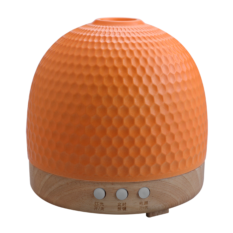 Diamond Colorful Solid Wood Base Ultrasonic Essential Oil Ceramic ...