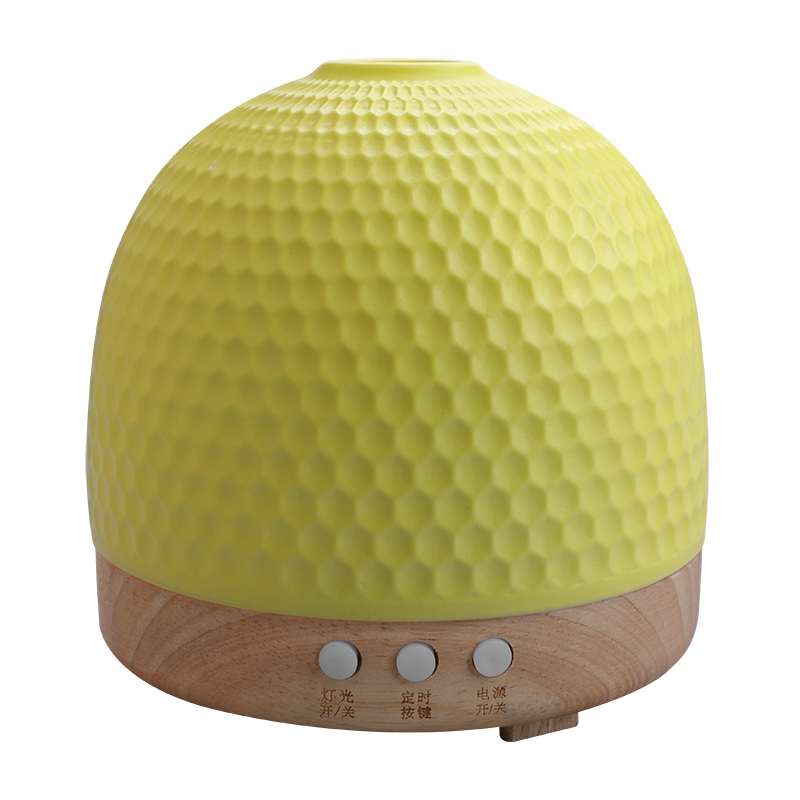 Diamond Colorful Solid Wood Base Ultrasonic Essential Oil Ceramic ...