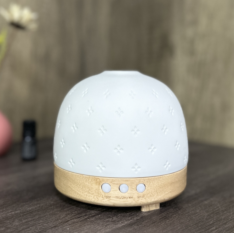 Intarsia Ceramic Diffuser Aromatherapy Solid Wood Base Fragance Air ...