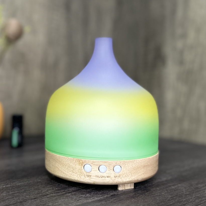 Colorful Glass Ultrasonic Air Humidifier Essential Oil Aroma Diffuser ...