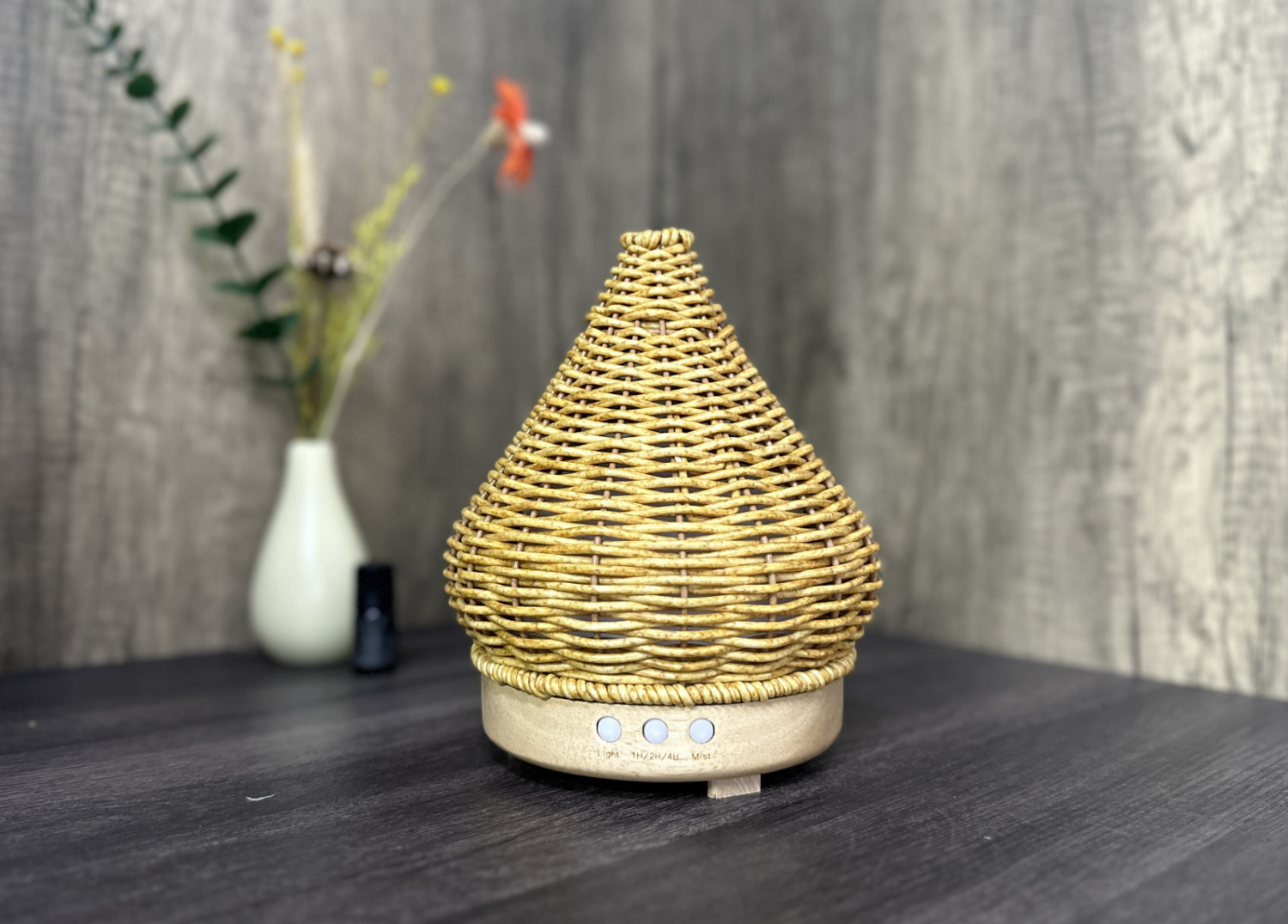 Woven Rattan Aroma Essenatial Oil Diffuser Eco-friendly Natural Wood ...
