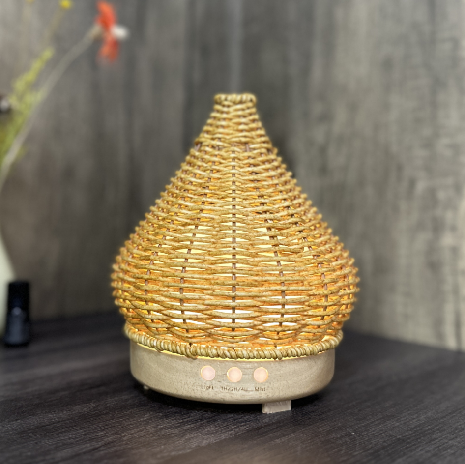 Woven Rattan Aroma Essenatial Oil Diffuser Eco-friendly Natural Wood ...