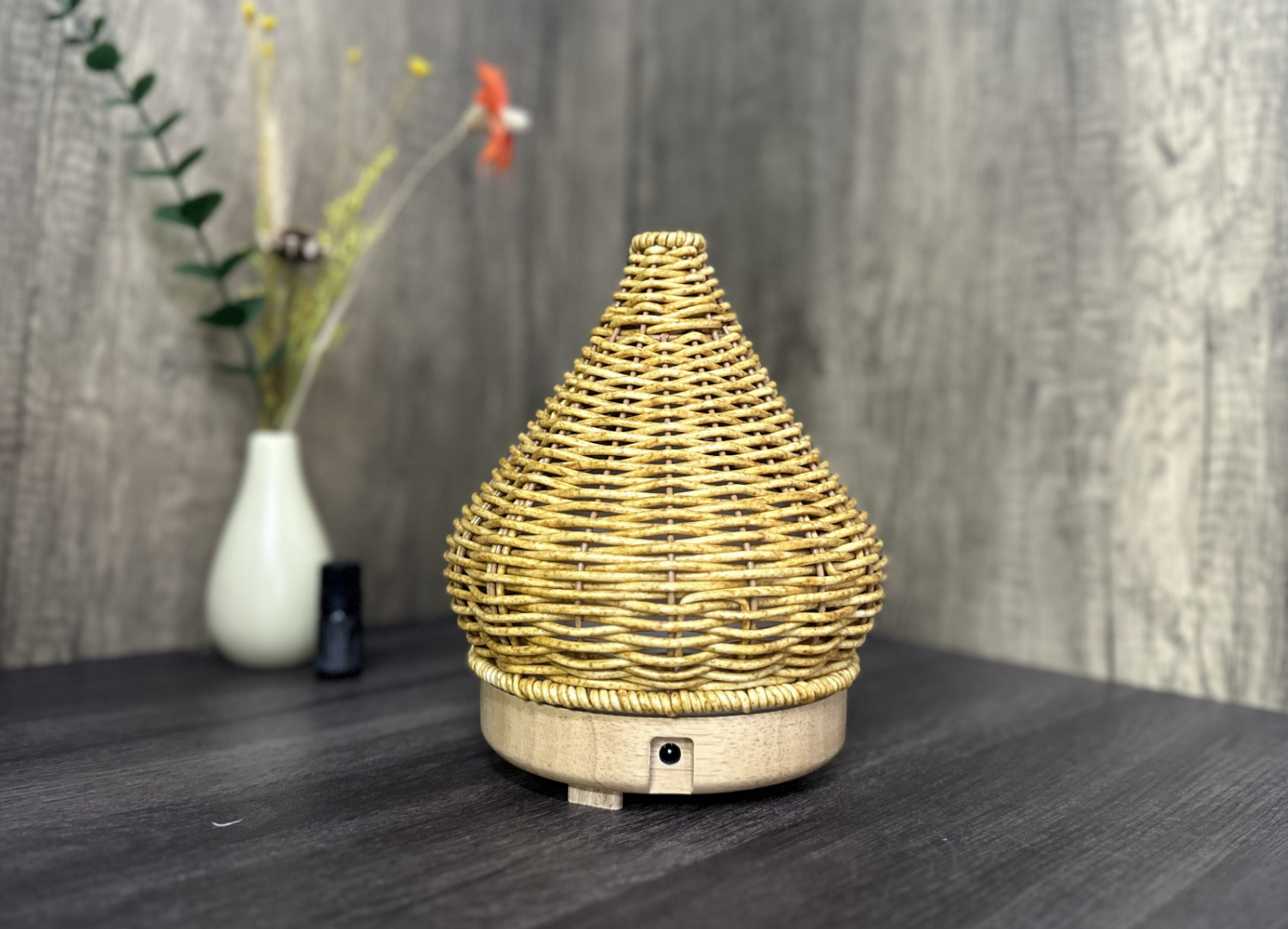Woven Rattan Aroma Essenatial Oil Diffuser Eco-friendly Natural Wood ...