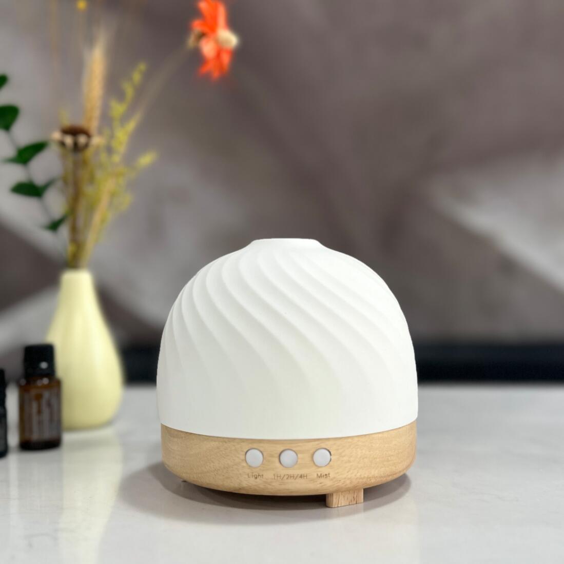 Twill Smooth Ultrasonic Electric Ceramic Essential Oil Diffuser Home ...