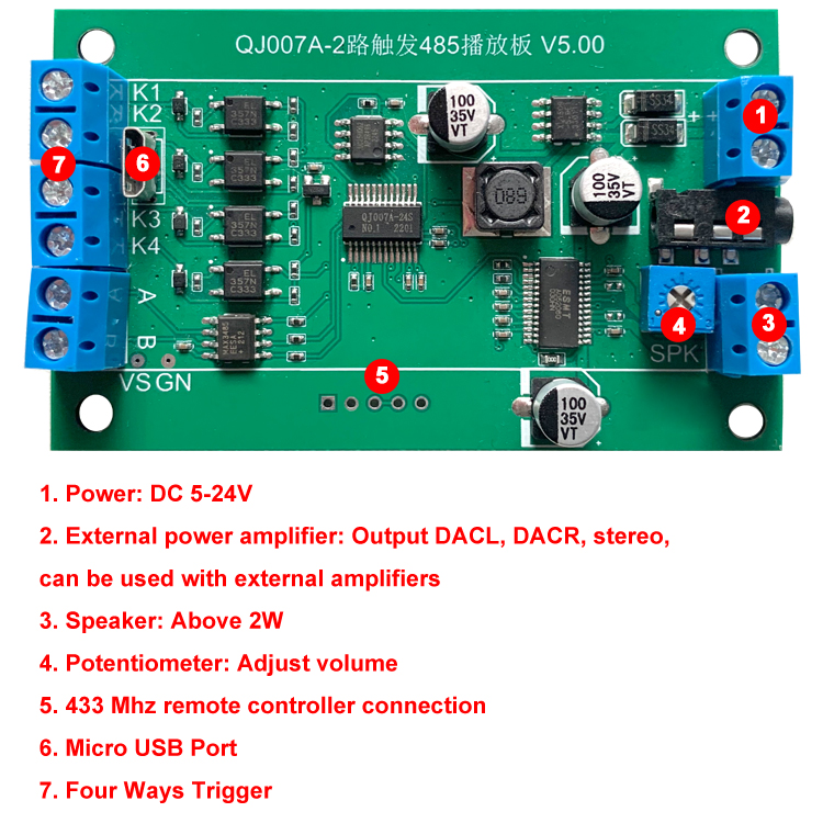 Multiple Trigger Sound Circuit Board