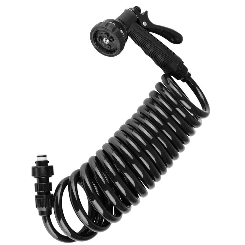EZ Hose Exterior Quick Connect Sprayer with 7 Spray Settings and Coiled ...