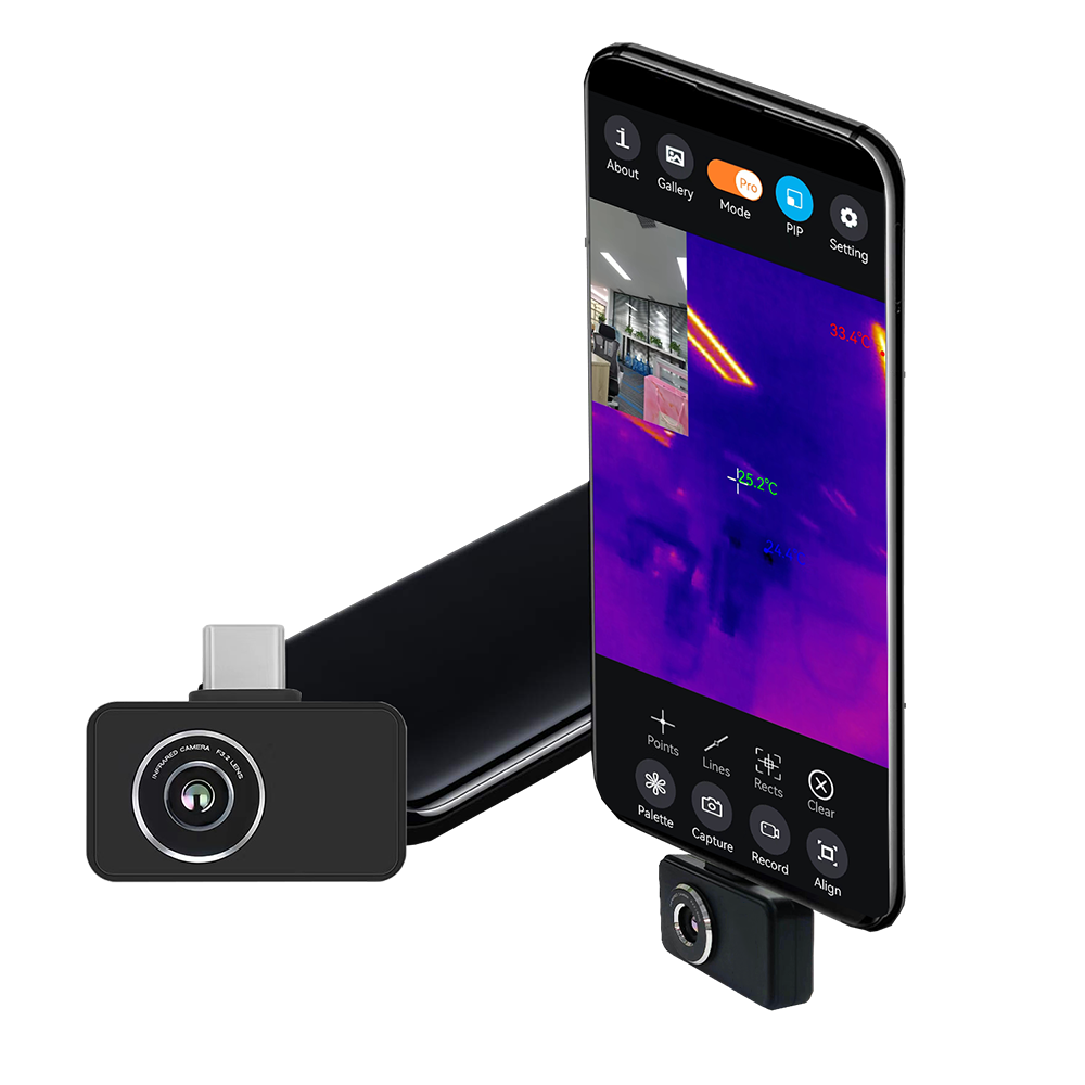 USB Infrared Thermal Imager Mobile Phone 256*192 Pixels Type-C with ...
