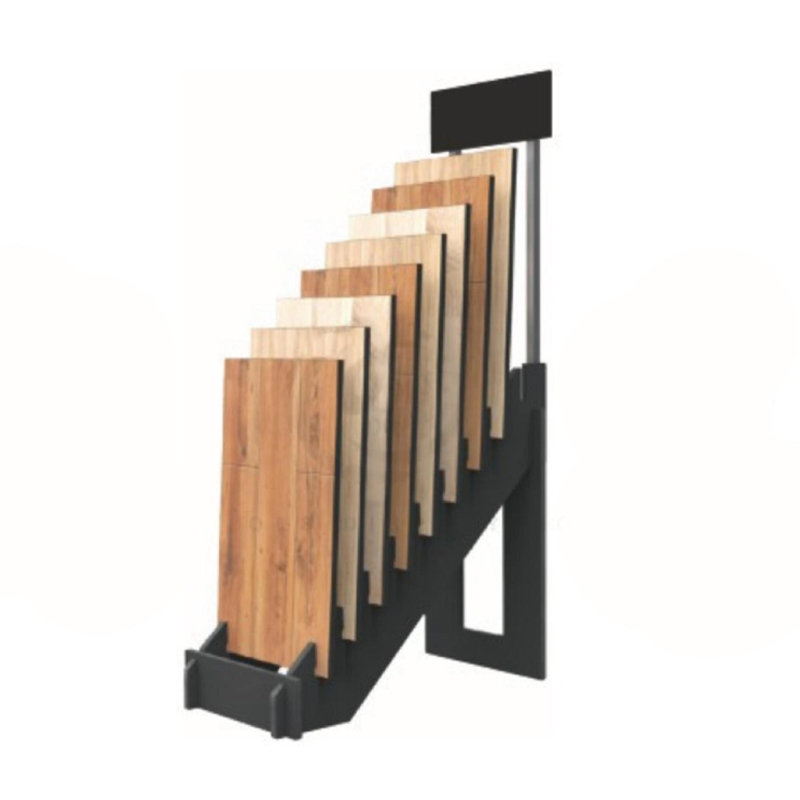 Vertical Wood Floor Tile Display Rack Aluminium Button Plate Stone ...