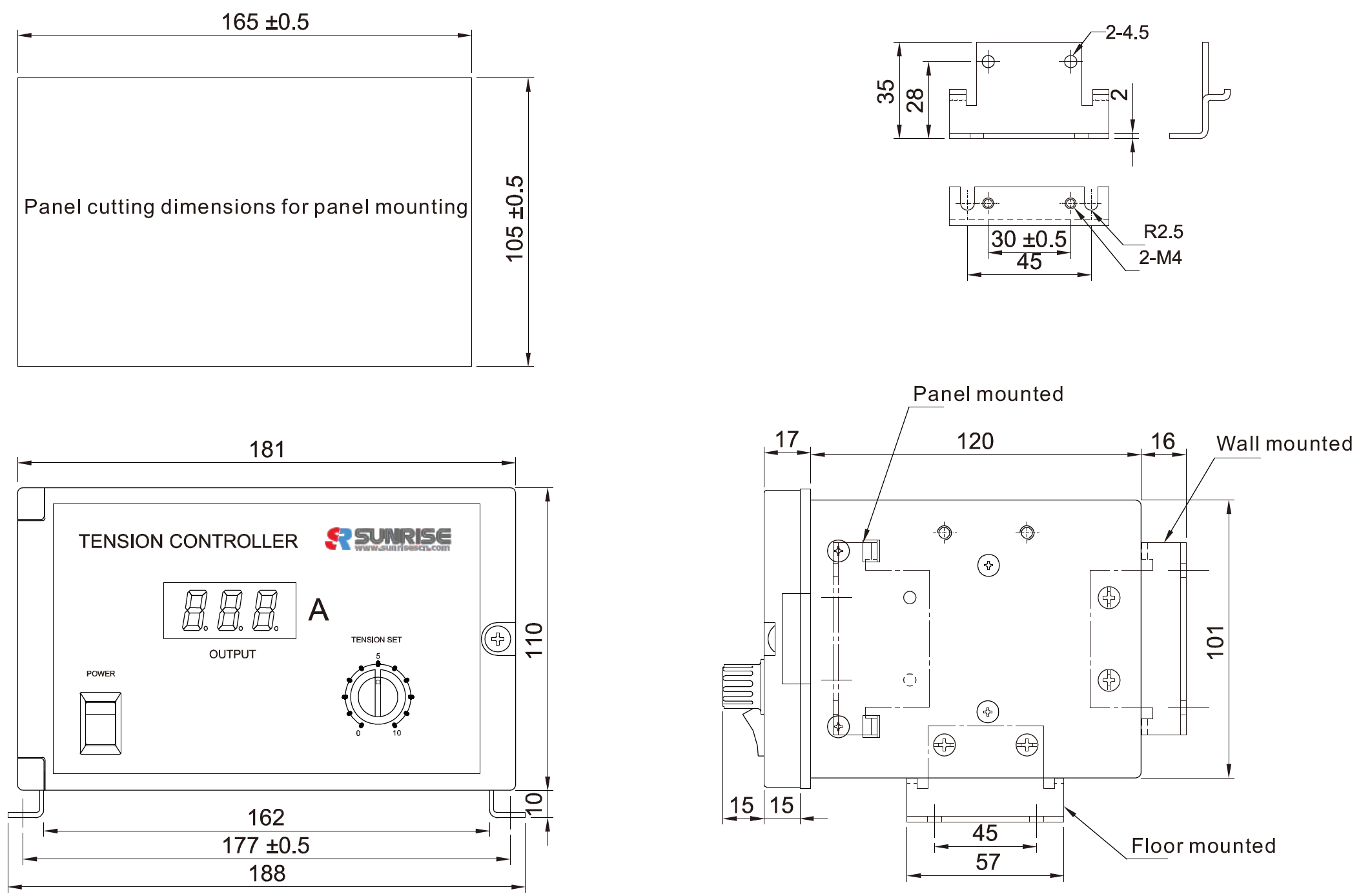 STC-002 Manual Web Tension Controller