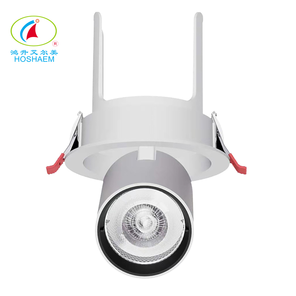 7W COB Recessed Ceiling LED Spotlight Rotatable Anti-Glare Downlights ...