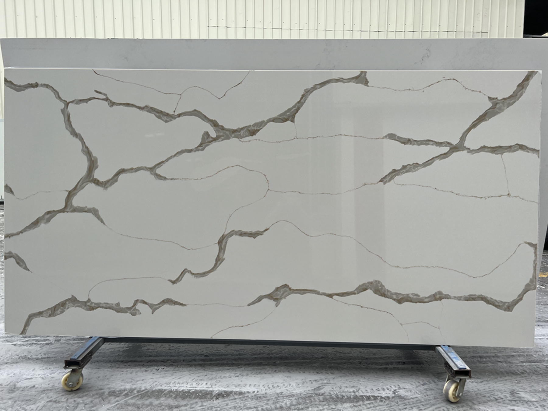 Calacatta Oro Quartz Stone Slabs Bookmatch for Bathroom Backsplash ...