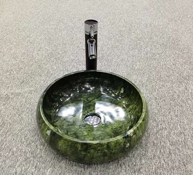 Ming Green Marble Bathroom Wash Sink - Super Stone