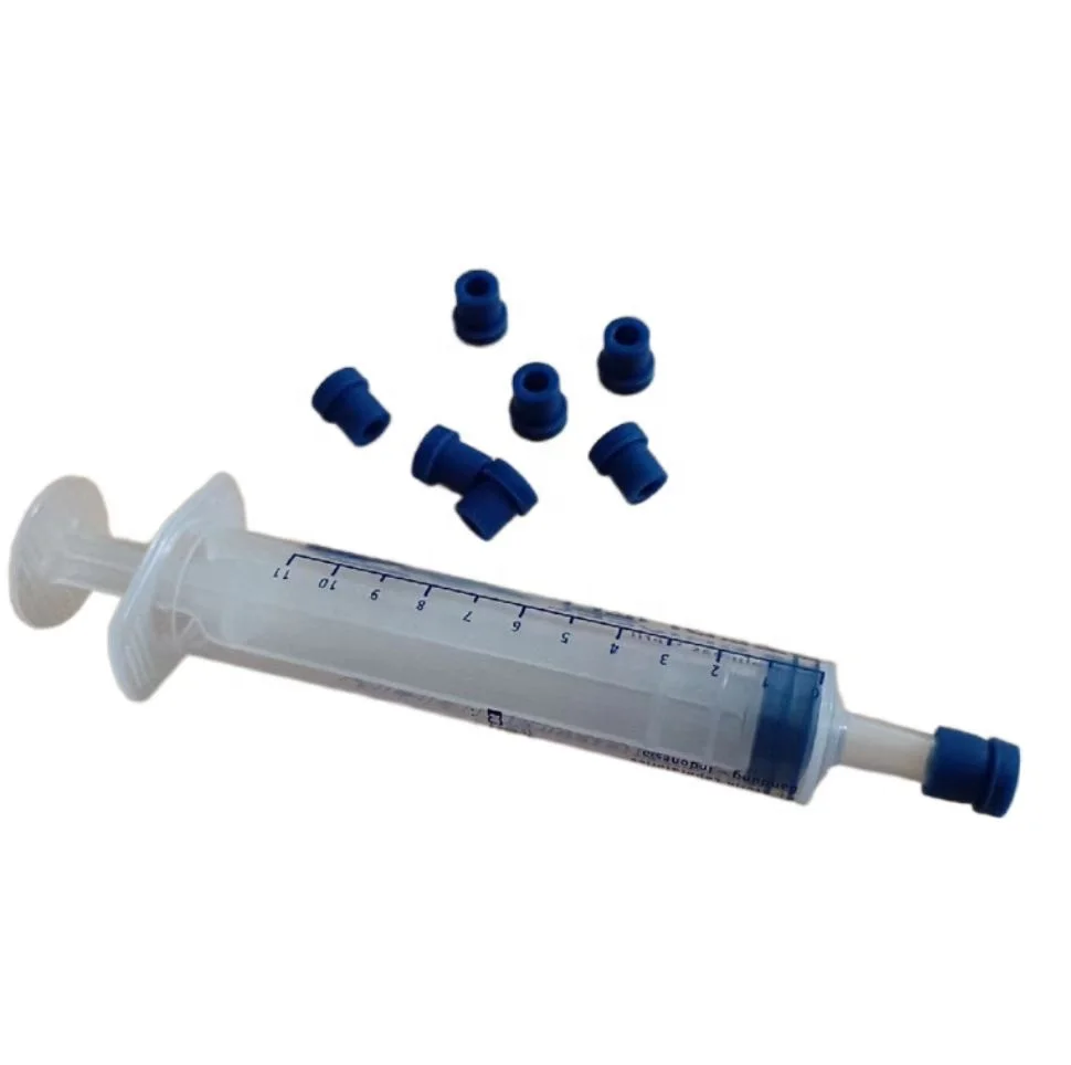 Blue Rubber Syringe Tip Caps - Secure, Sterile & Reusable Protection