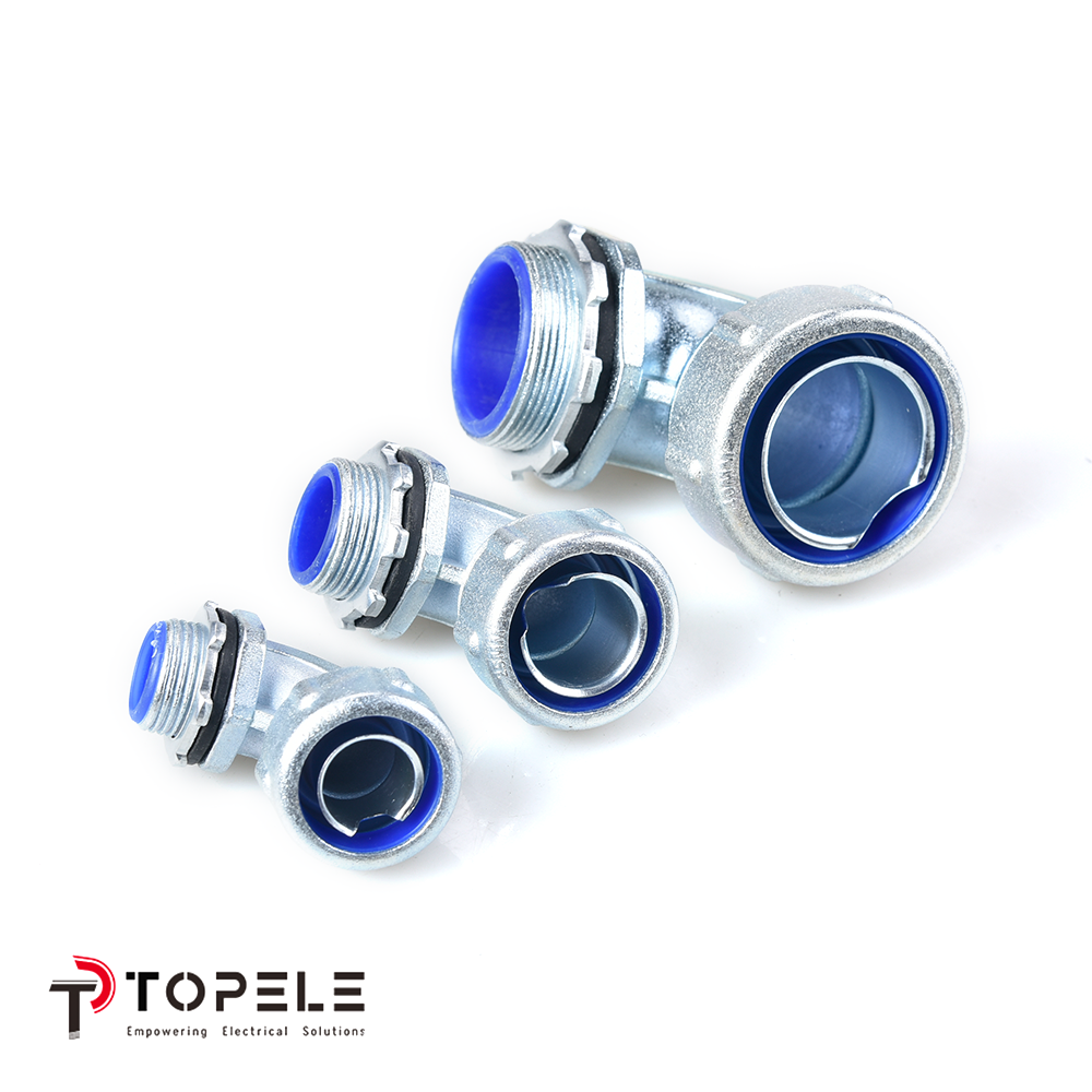 90 Degree Flexible Conduit Connector Plum Type-Zinc | Topele