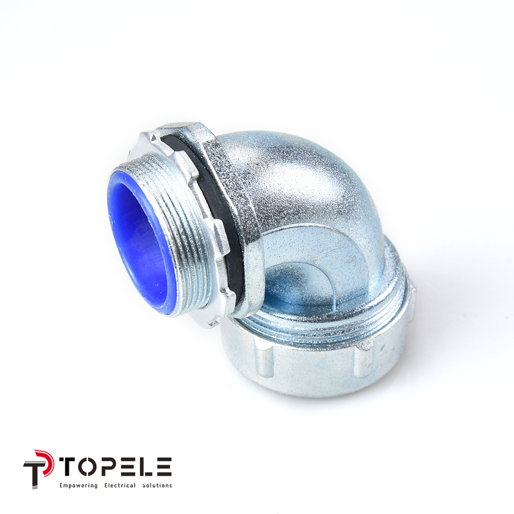 90 Degree Flexible Conduit Connector Plum Type-Zinc | Topele