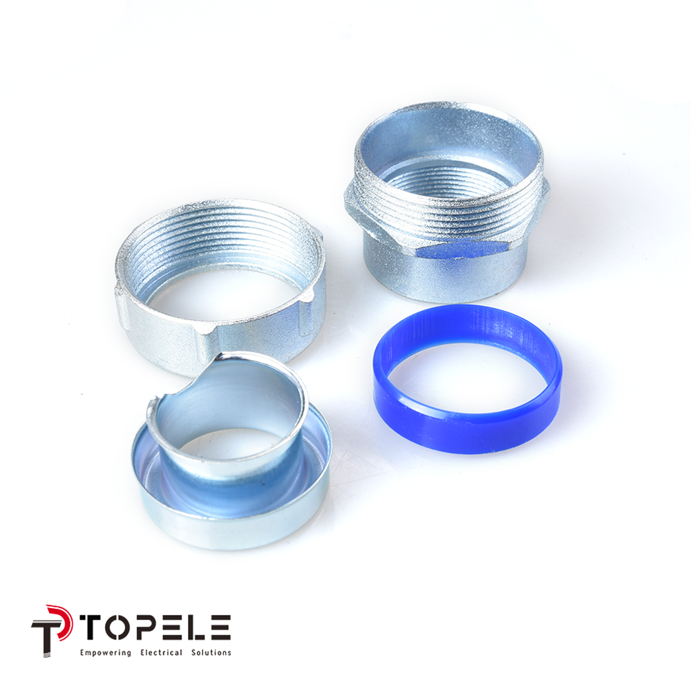 Female Flexible Conduit Connector Plum Type-Zinc | Topele