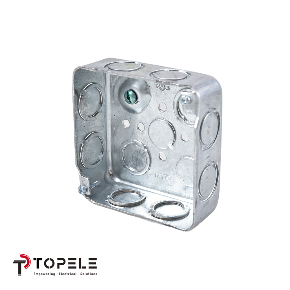 Square Box with Raised Earth Grounding | Topele