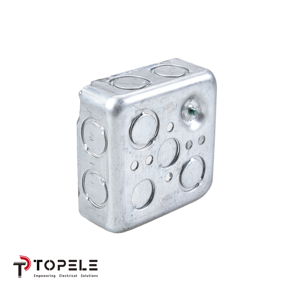 Square Box with Raised Earth Grounding | Topele