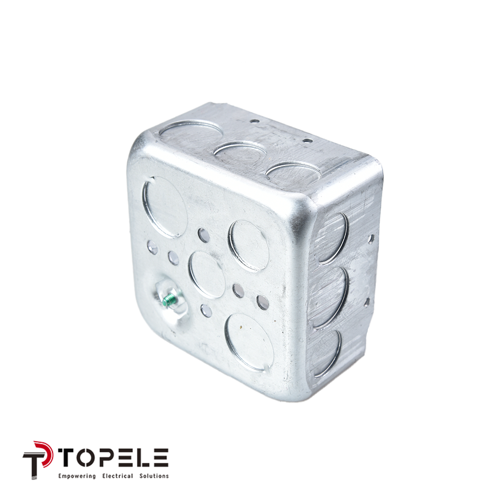 Square Box with Raised Earth Grounding | Topele