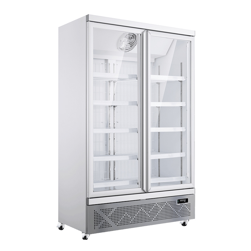 Double Door Commercial Refrigerator Bottom Mounted Freezer