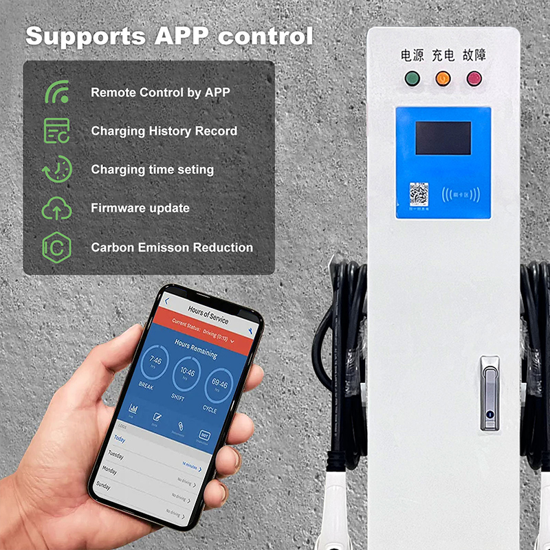 AC EV Charger Commercial Easy Install Floor Mounted EV Charging Station ...