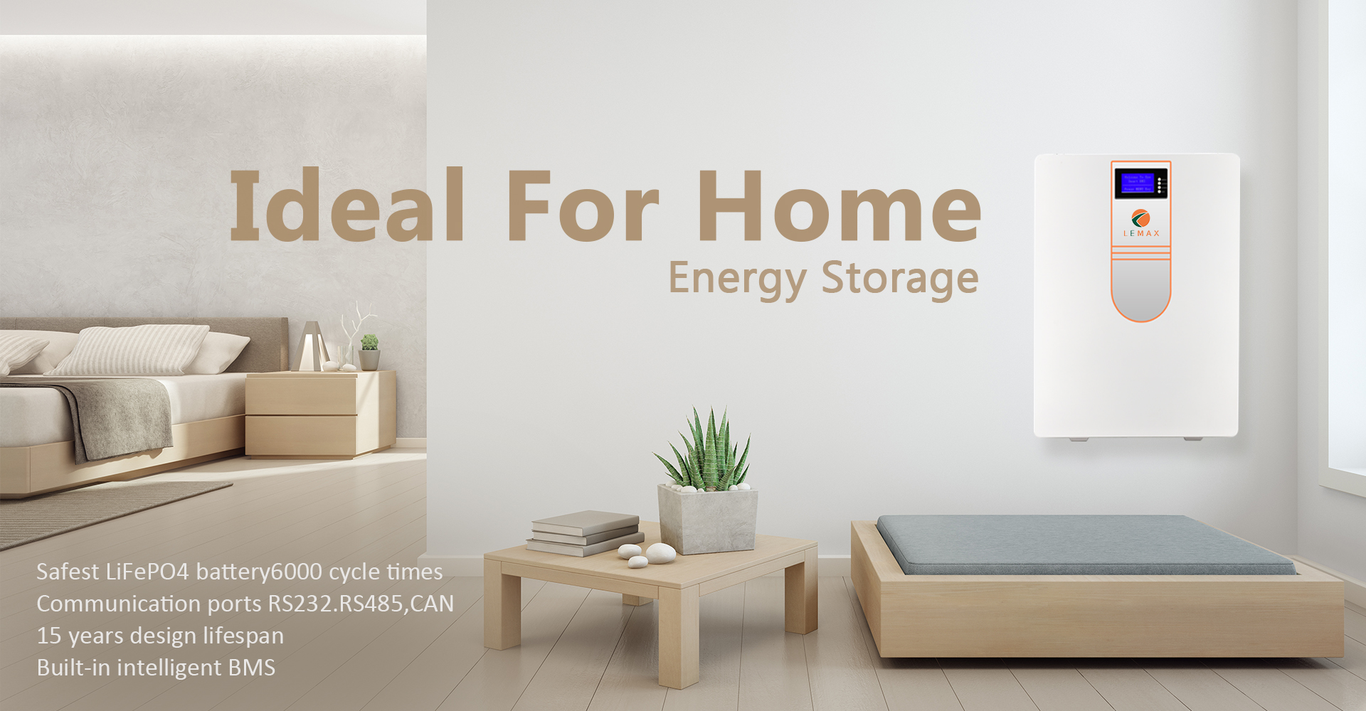 LMW-51.2V200Ah - Wall Mounted Battery LEMAX New Energy