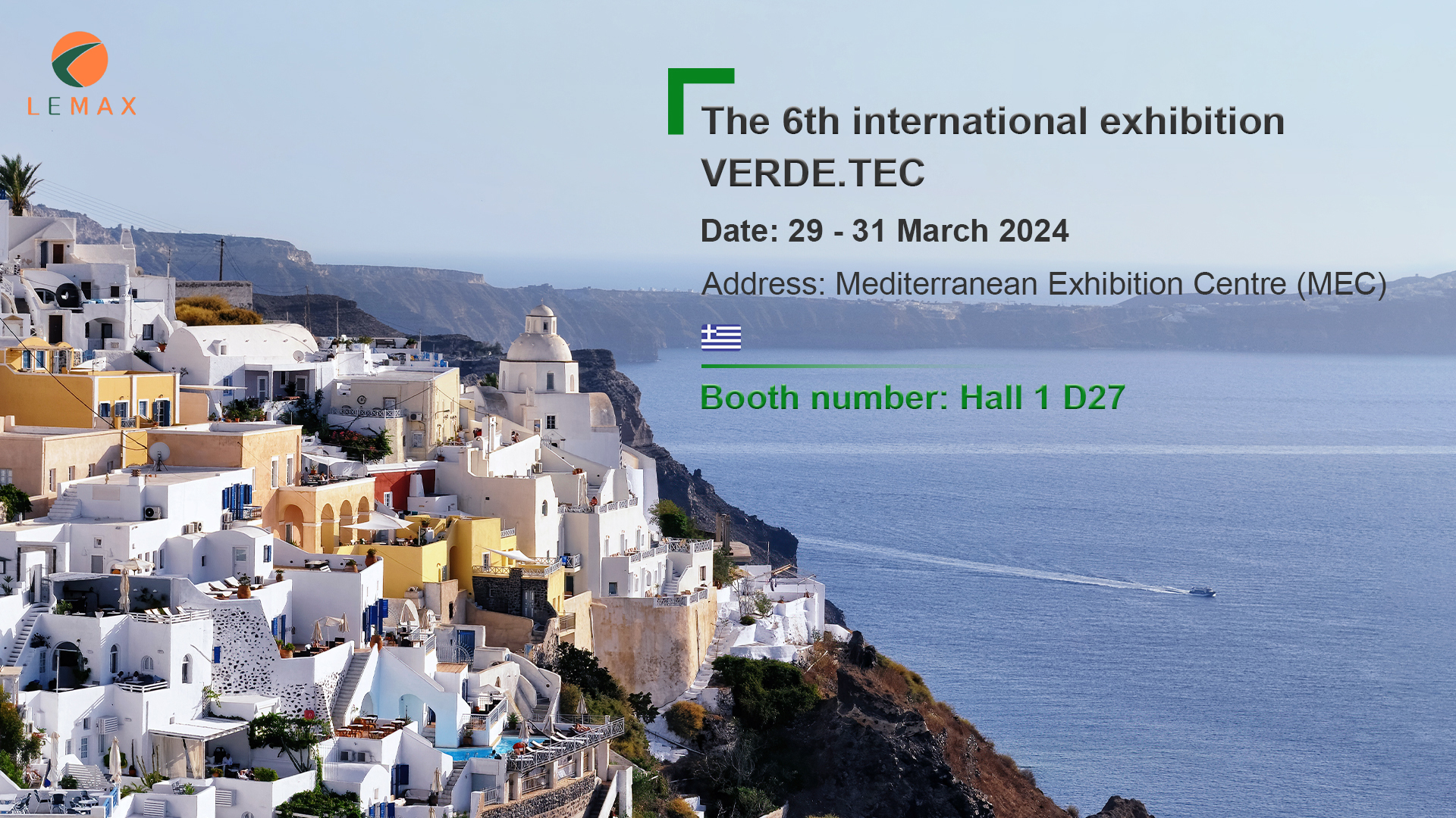 Discover Sustainable with LEMAX at VERDE.TEC 2024 - LEMAX