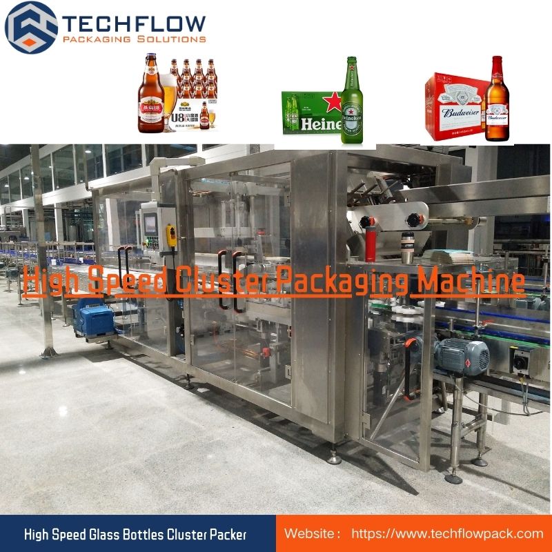 Automatic High Speed Cluster Packer for 330ml-500ml Beer Cans Cardboard ...