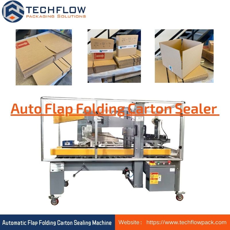 Automatic Faster Speed Flap Folding Carton Sealer with Safety Door OEM & ODM | Techflow Pack