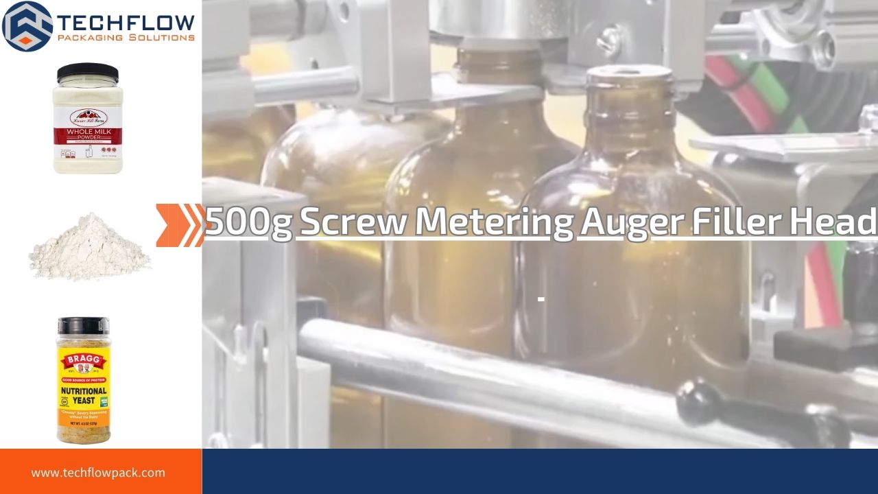 High-precision 500g Screw Metering Auger Filler Head | Techflow Pack