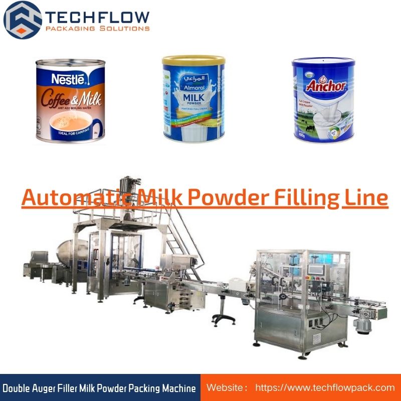 Automatic Double Auger Filler Milk Powder Filling Line | Techflow Pack
