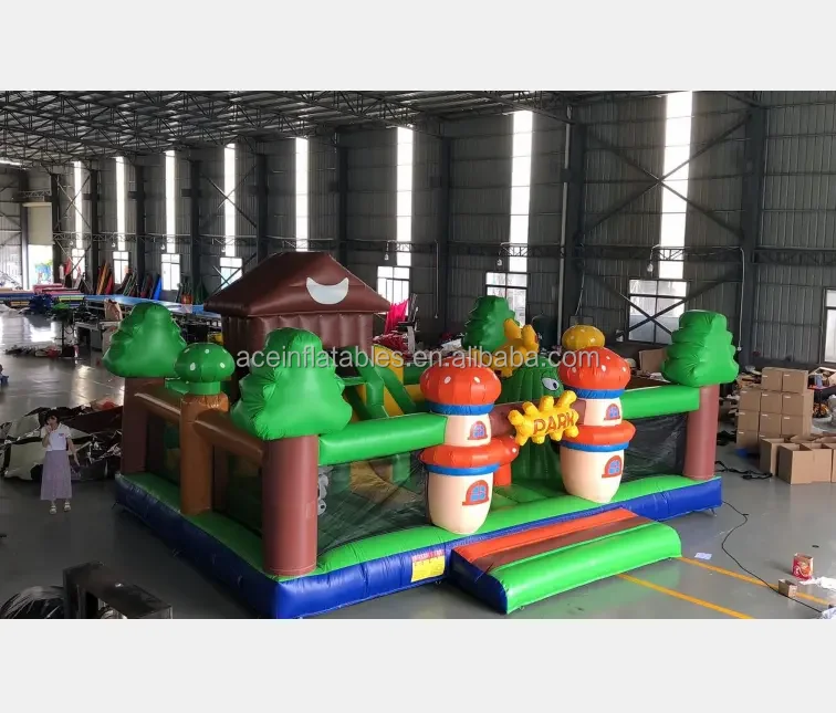 Commercial Giant Amusement Inflatable Farm Theme Park For Sale