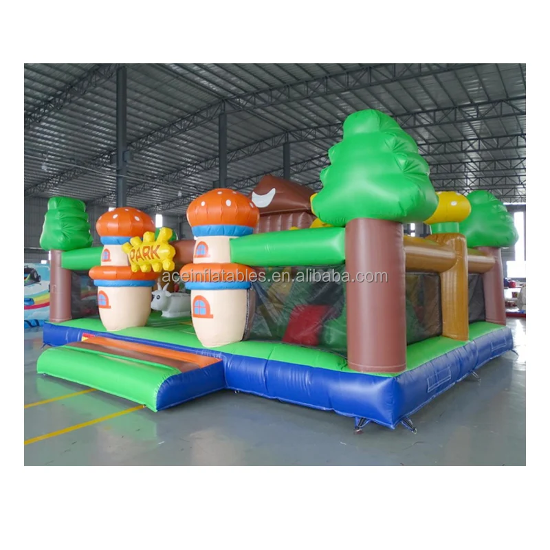 Inflatable Kid Indoor Playground Inflatable Farm Park Cow Slide Bouncy ...