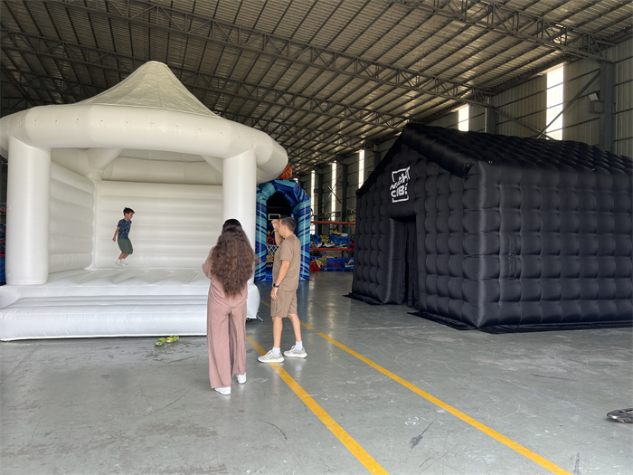 Customer Visiting Ace Inflatables Factory.