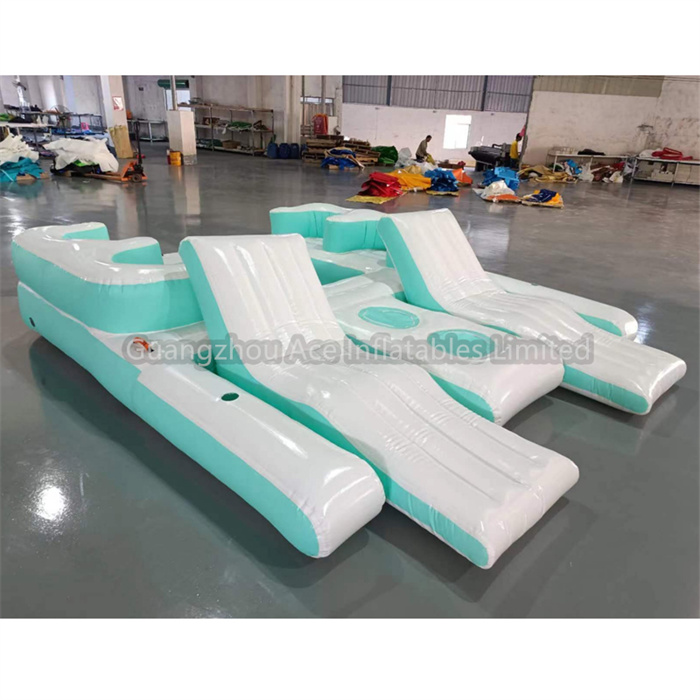 Hot Sale Custom Size 6 Person Inflatable Sofa Lake & River Seated Dock ...