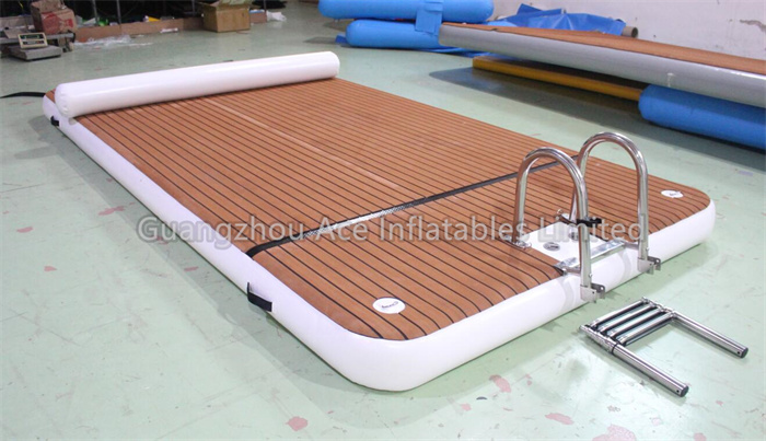 Drop Stitch Pvc Teak Foam Inflatable Swim Platform Floating Dock With ...