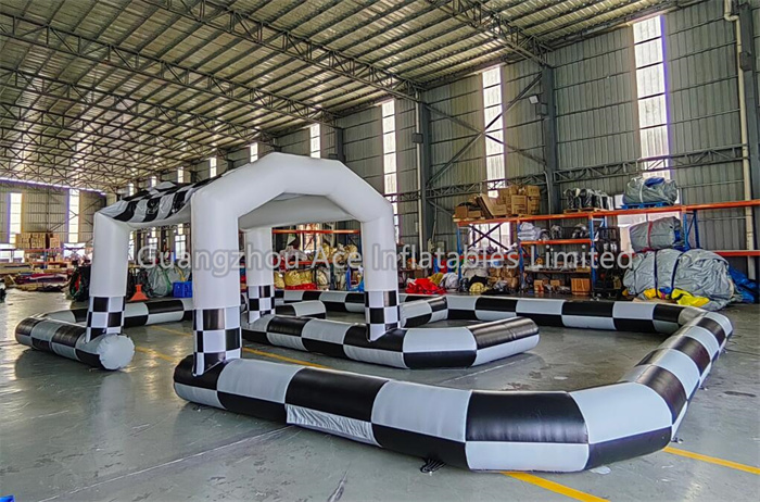Commercial Customized Inflatable Zorb Ball Race Go Kart Track For Sale