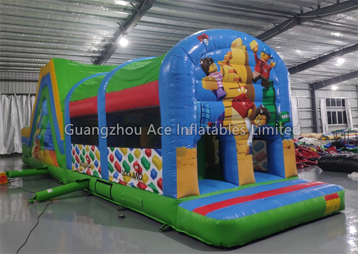 Inflatable LEGO Themed Obstacle Course for Kids - Ace
