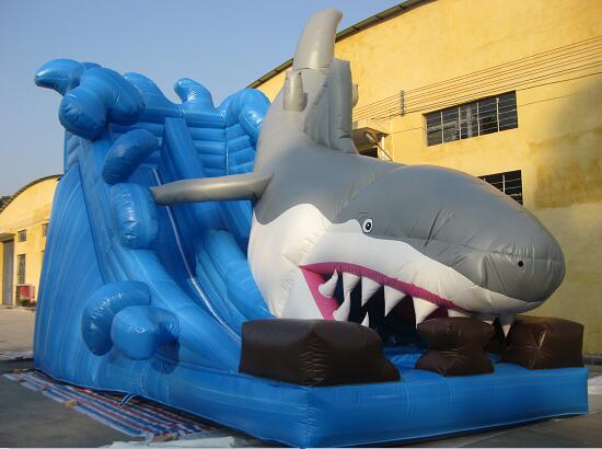 Great White Shake Inflatable Dry Slide Jaws Inflatable Slides