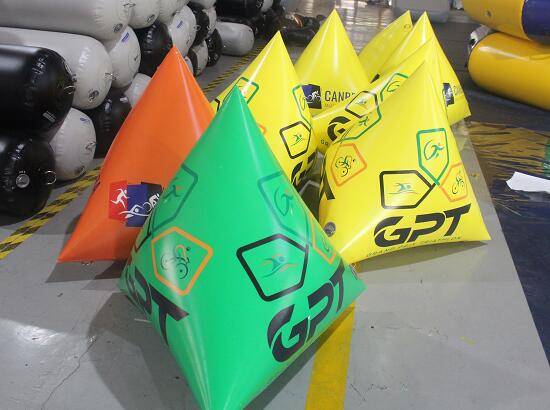 Hot Sale 1m Inflatable Marker Buoys Triangle Buoy Inflatable for Race ...