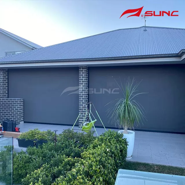 Waterproof Motorised Outdoor Roller Blinds Window Shade Patio Zipscreen ...
