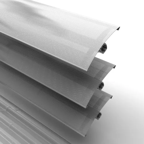 Light Control Weatherproof Louvres System Powder Coating Customized Color