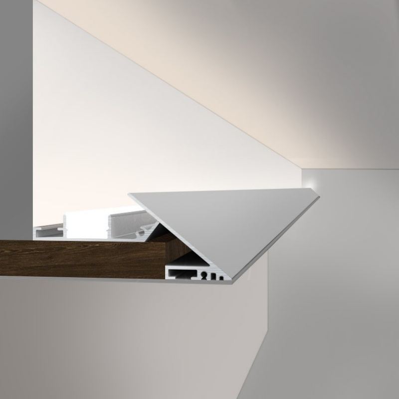 Recessed LED Angled Cove Lighting Profile | Dong's Dongri